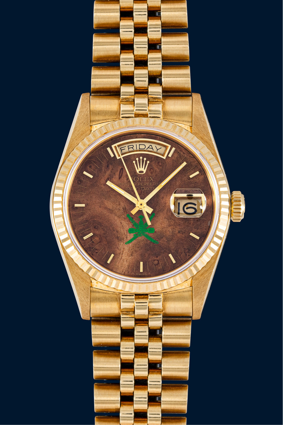 Day-Date Oman Wood Dial Ref. 18038 – The Beautiful Watch